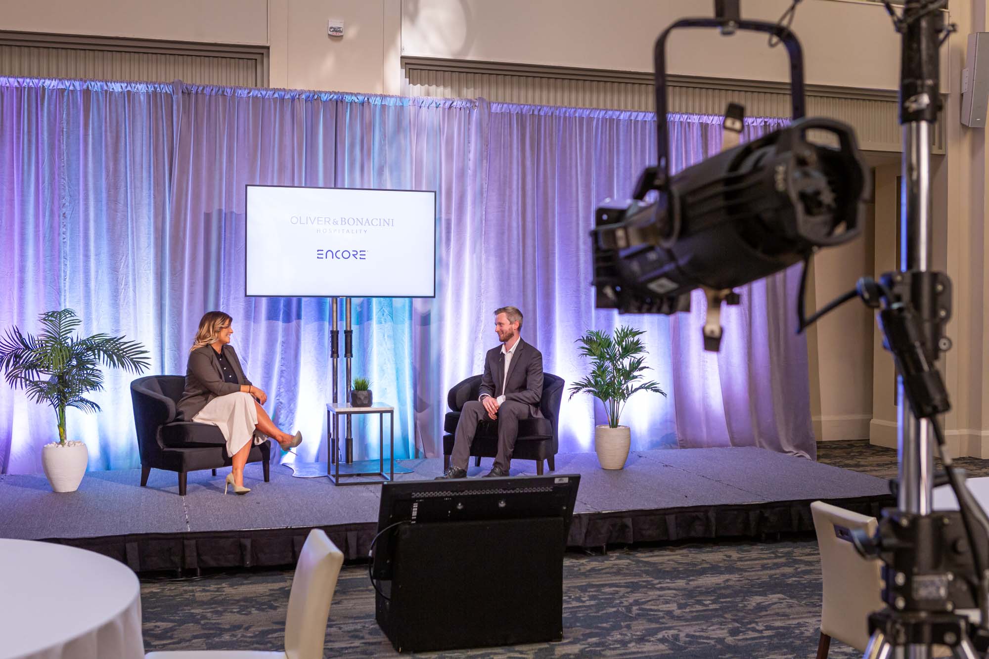 Virtual Presentation Stage at Arcadian | Event Venue in Toronto